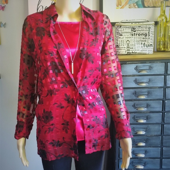 Notations | Tops | Nwt Notations 2piece Sexy Sheer Tank Blouse | Poshmark